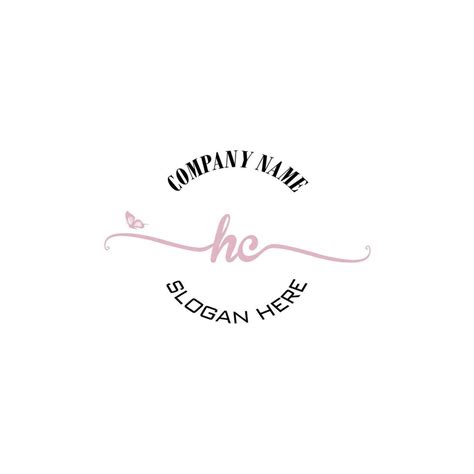 HC Initial Logo Monogram Butterfly Handwriting Signature Vector Art At Vecteezy