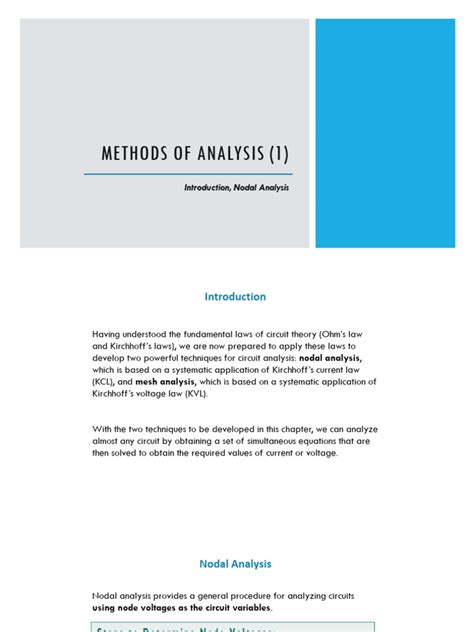 Dc Circuits Methods Of Analysis Part 1 Download Free Pdf Electrical Network Network