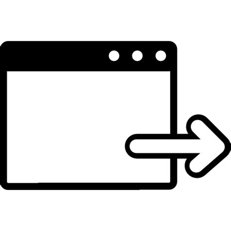 Data Export Symbol Of A Window With An Arrow Free Interface Icons