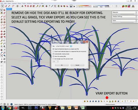SKETCHUP TEXTURE Tutorials Make Real Grass With Proxies In Vray For Sketchup