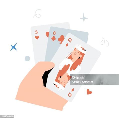 카드 게임 도박 및 엔터테인먼트를 상징하는 평면 벡터 일러스트 레이 션에서 카드 놀이를 들고 손 흰색 배경에 고립 가능성에 대한 스톡 벡터 아트 및 기타 이미지 Istock