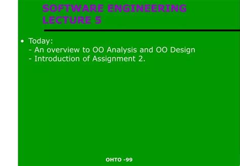 Ppt Software Engineering Lecture 5 Powerpoint Presentation Free