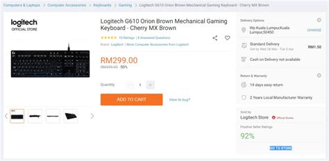 Grab The Logitech G Orion Brown Mechanical Keyboard For Just Rm Lowyat Net