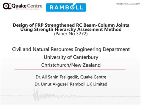 Pdf Design Of Frp Strengthened Rc Beam Column Joints Using Strength Hierarchy Assessment Method