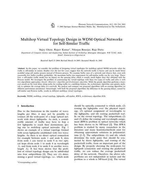 Pdf Virtual Topology Adaptation For Wdm Dokumentips