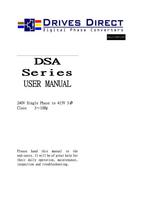 pdf dd dsa manual drives direct series manual pdf · ．install dsa