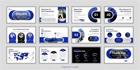Элегантный набор шаблонов слайдов бизнес презентации или брошюра шаблон Powerpoint бизнес