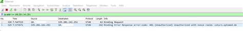 binding error response error code 401 · issue 389 · coturn coturn · github
