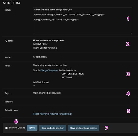 User Interface For Django Admin Django Content Settings