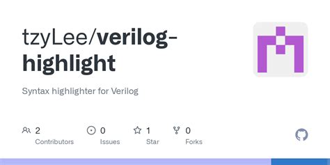 Github Tzyleeverilog Highlight Syntax Highlighter For Verilog