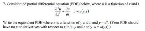 Solved Consider The Partial Differential Equation Pde