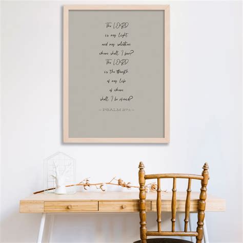 Psalm 271 Bible Sketches Bible Verse Minimalist Christian Poster