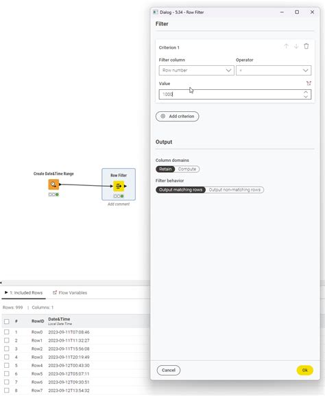 Row Filter Does Not Remember Row Number Value When Looking At