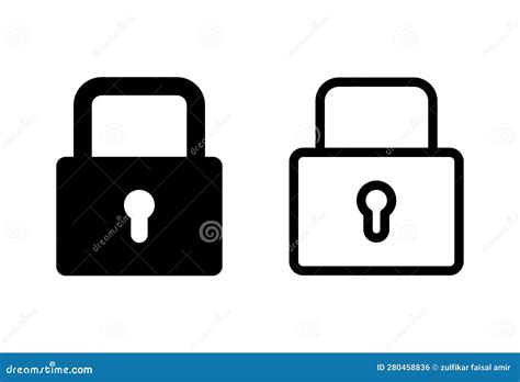 Lock Icon Padlock Icon Vector Encryption Icon Security Symbol Stock
