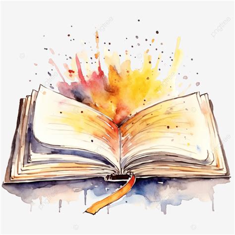 열린 책 수채화 열려 있는 책 펼쳐진 책 Png 일러스트 및 이미지 에 대한 무료 다운로드 Pngtree