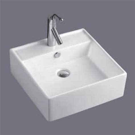 410 410 150mm Square Above Counter With Overflow Ceramic Basin Johnmel