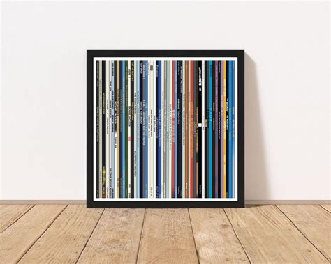 50 Vinyl Record Spine Poster 50 Years Of Vinyl Print 50th Birthday
