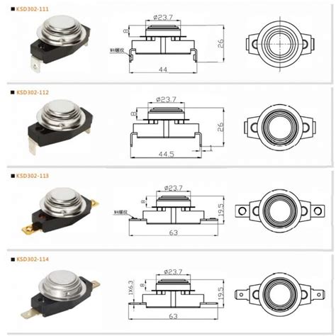 Spst Limit Switch Ac 36t Snap Disc Thermostat Ksd302 Ksd304 Temperature Sensor Thermal