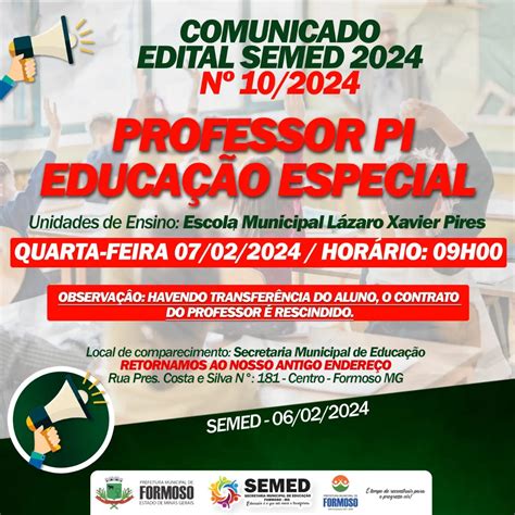 Comunicado Edital Semed 2024