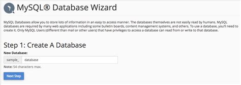 Setting Up A Database With Mysql Database Wizard In Cpanel Liquid Web