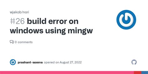 Build Error On Windows Using Mingw · Issue 26 · Wjakobnori · Github