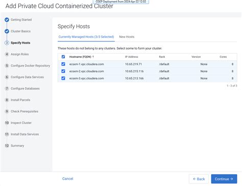 installing cloudera data services on premises using cloudera embedded