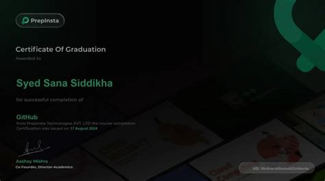 I Am Pleased To Share That I Have Successfully Completed The Github Course From Prepinsta