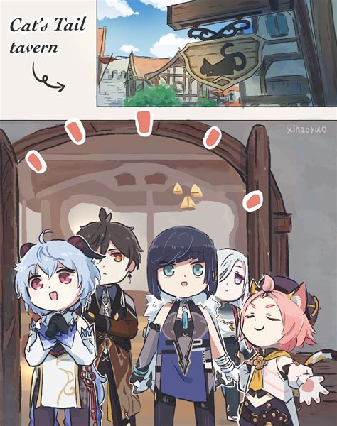 Ganyu Zhongli Shenhe Yelan And Diona Genshin Impact Drawn By Xinzoruo Danbooru