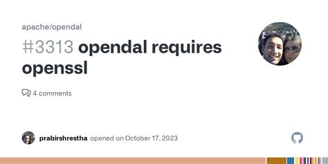opendal requires openssl · issue 3313 · apache opendal · github