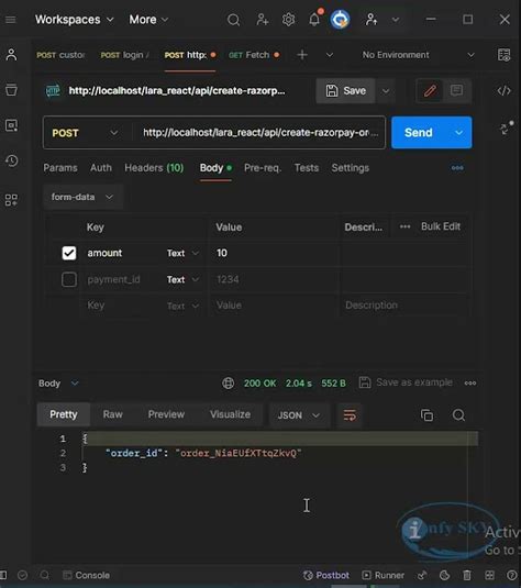 How Do I Use Razorpay Api In Postman How Do I Test My Razorpay Api Razorpay Postman Infysky