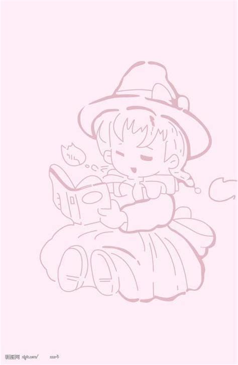 简笔画人物读书的小女生（汇总10张） 简笔画图片大全