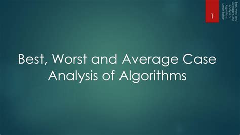 081 Best Worst And Average Case Analysis Of Algorithms Youtube