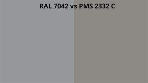 Ral 7042 Vs Pms 2332 C Ral Colour Chart Uk