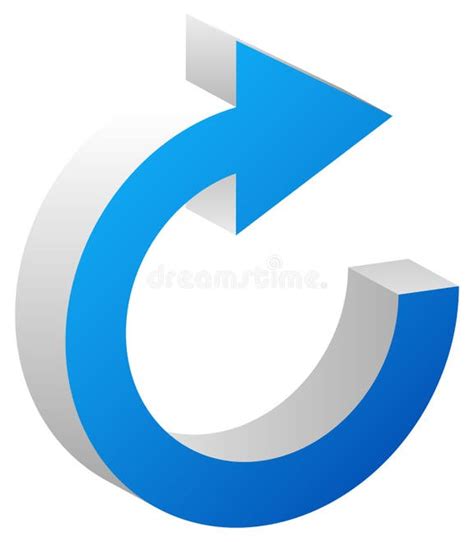 Circular Arrow For Cycle Loop Sync Or Rotation Related Icon Stock