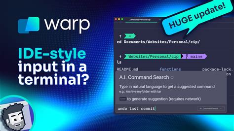 IDE Style Warp Terminal Update YouTube