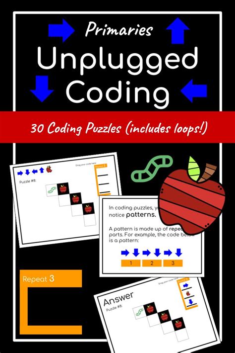 Unplugged Coding Independent Worksheets Bundle Distance Learning