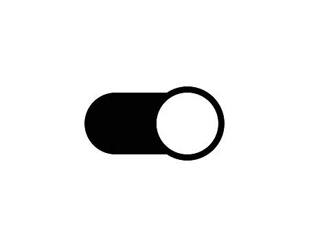 Modern Vector Illustration Of A Flatstyle Toggle Switch Button For On And Off Functions Vector