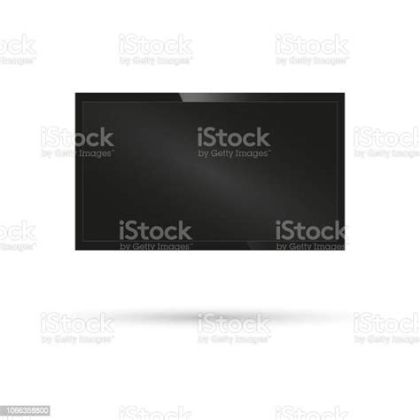 Tv 현대 빈 화면 Lcd Led 격리 배경 세련 된 벡터 일러스트 레이 션 Eps10 0명에 대한 스톡 벡터 아트 및 기타