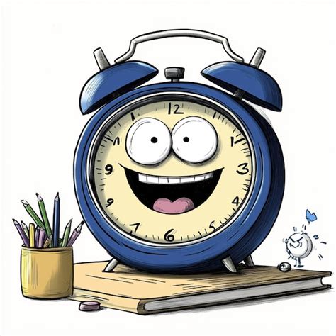 Cute Cartoon Clock Design Premium Ai Generated Image