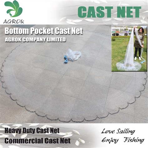 Big Size Bottom Pocket Cast Net Lead Chain Hand Made