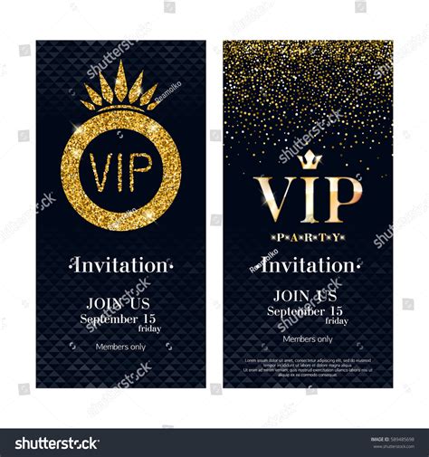 Vip 파티 프리미엄 초대 카드 포스터 스톡 벡터로열티 프리 589485698 Shutterstock
