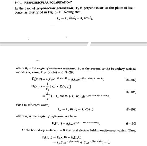 [solved] How To Plot Graph Of Perpendicularly Polarized Uniform Plane