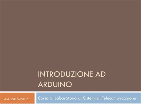 Introduzione Ad Arduino Docsity