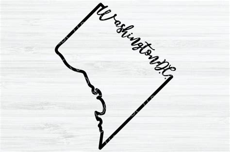 Washington Dc Outline Svg Washington Cursive Svg Washington Dc Vector
