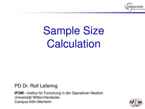 Ppt Sample Size Calculation Powerpoint Presentation Free Download
