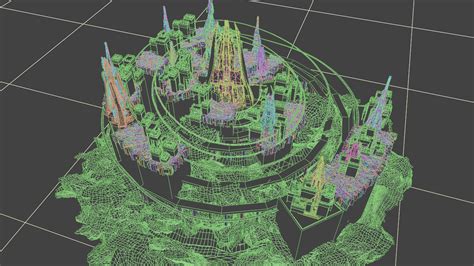 Blender Tutorial Creating Futuristic Fantasy Island City With Blender Geometry Nodes