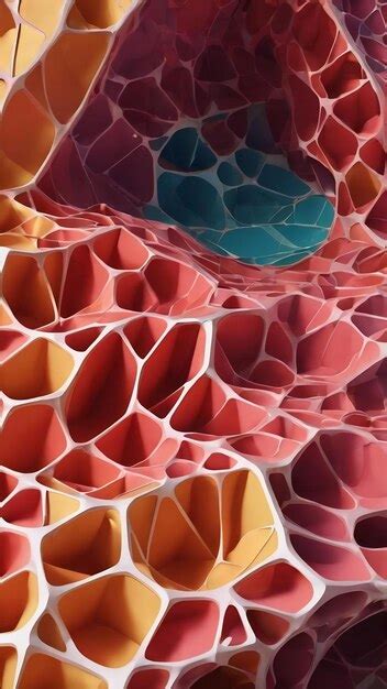 premium ai image 3d render voronoi fracture