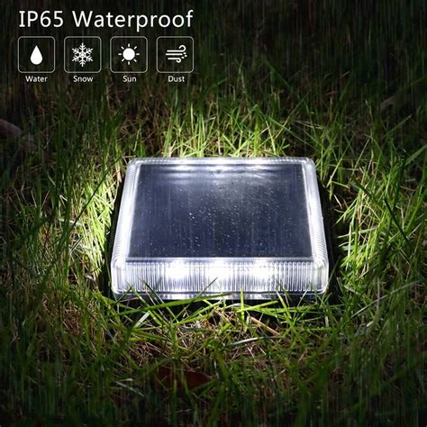 Professional Solar Decking Lights Low Profile 2 Pack Ip68 Waterproof