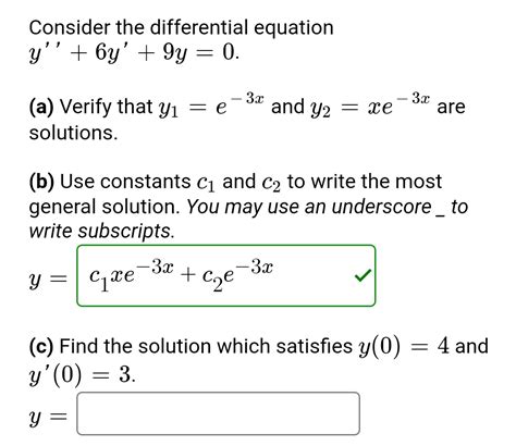 Answered Consider The Differential Equation Y Bartleby