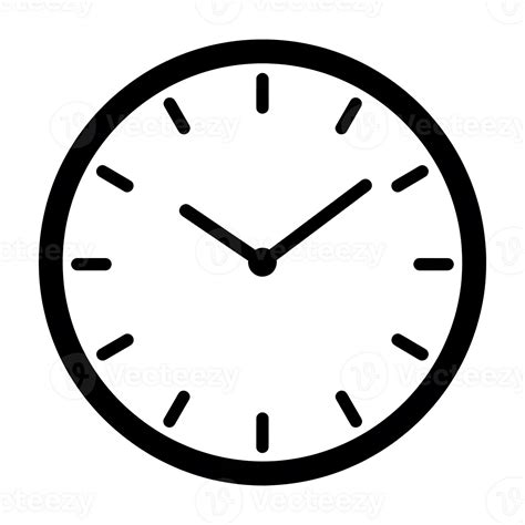 Simple Analog Clock Face Design Element 63105581 Png